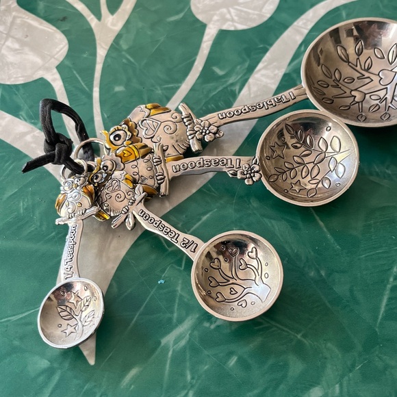 Kitchen | Owl Silver Measuring Spoons Set With Owl Design | Poshmark